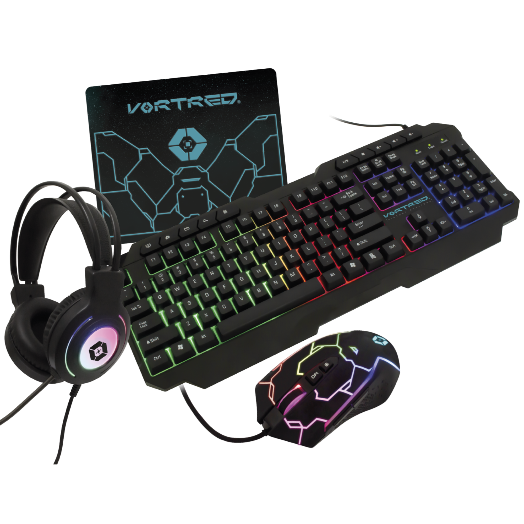Kit Teclado Mouse y Audifonos Gamer Sonido Envolvente 7.1 Gear UP | VO